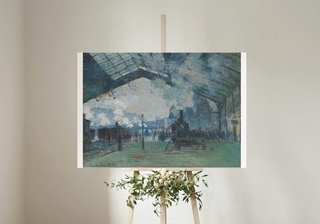 Claude Monet Arrival of the Normandy Train, Abstract Wall Art, AI Art ...