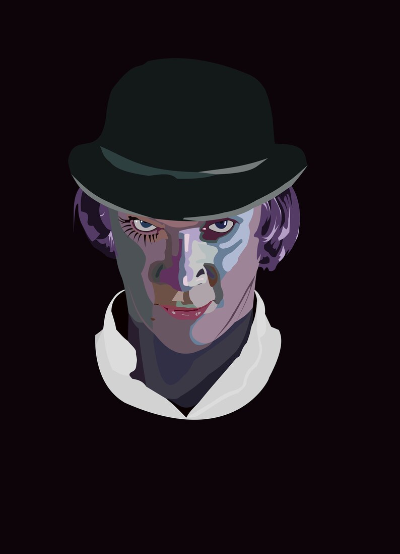 A Clockwork Orange Alex Hand Illustrated Movie Print Art - Etsy