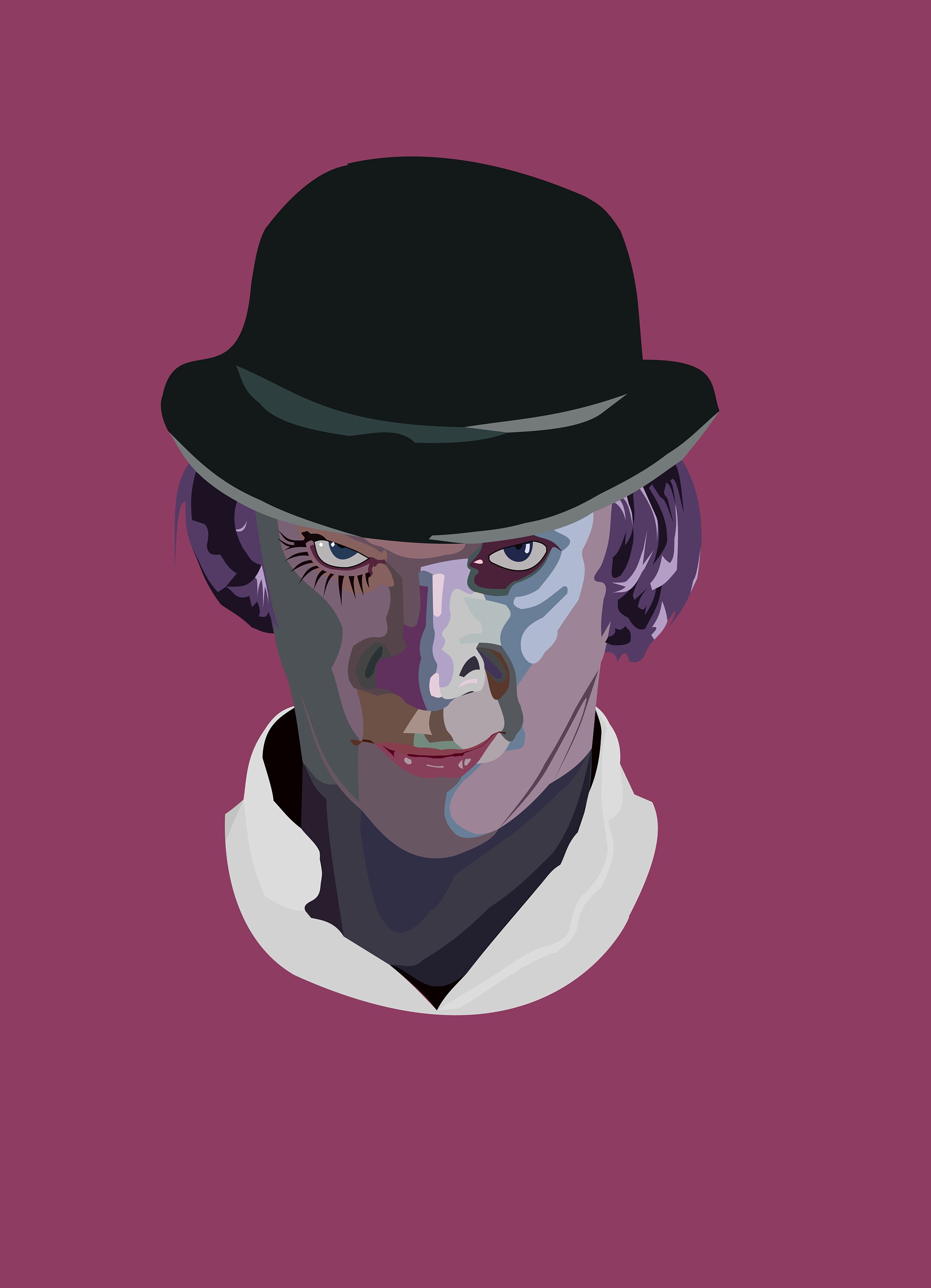 A Clockwork Orange Alex Hand Illustrated Movie Print, Art Print ...