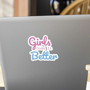 Sticker for Female Coder | Sticker for Laptop | Girls Code It Better ...