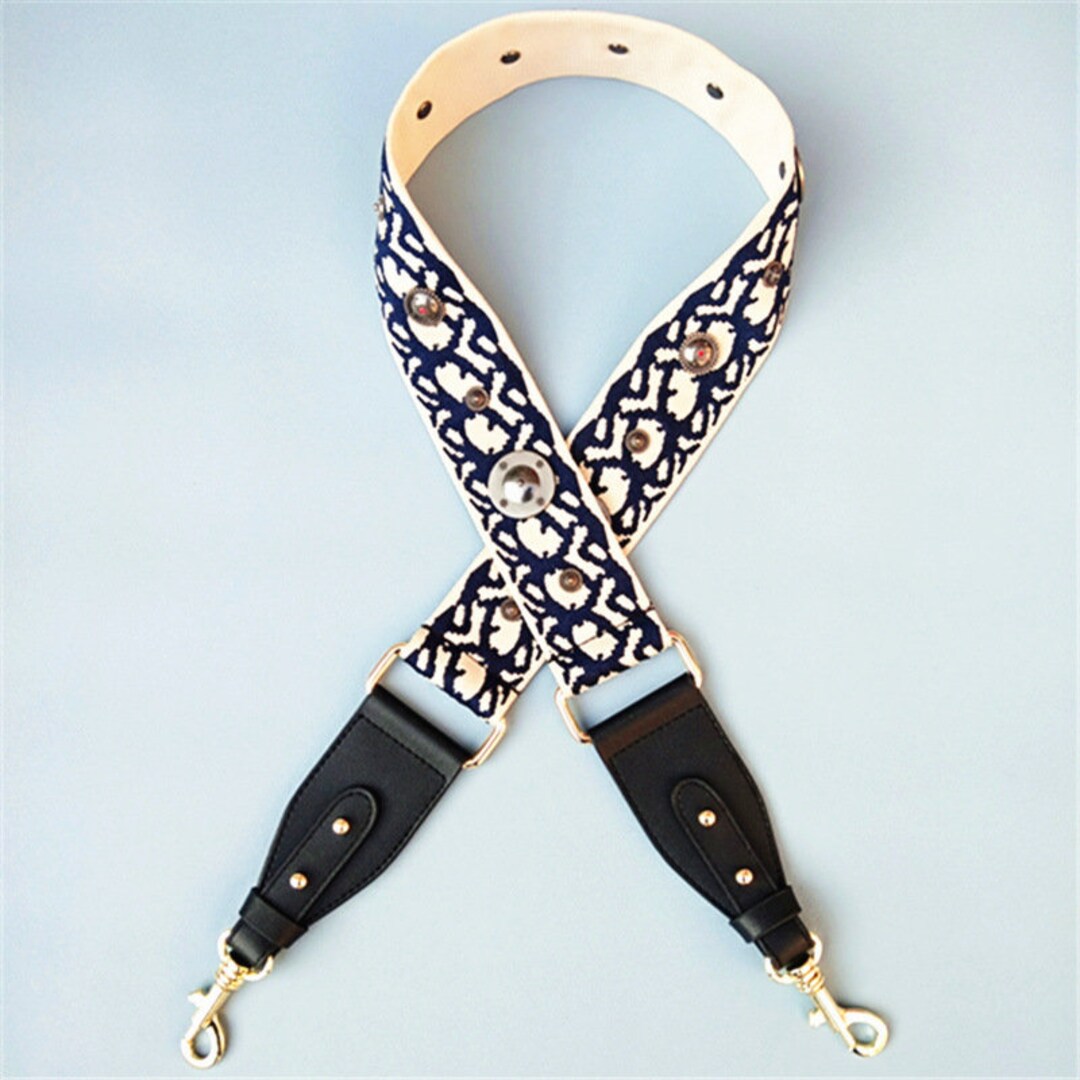 1 Pcs New 105cm Length Rivet Purse Strap Belt With Leather, Cotton ...