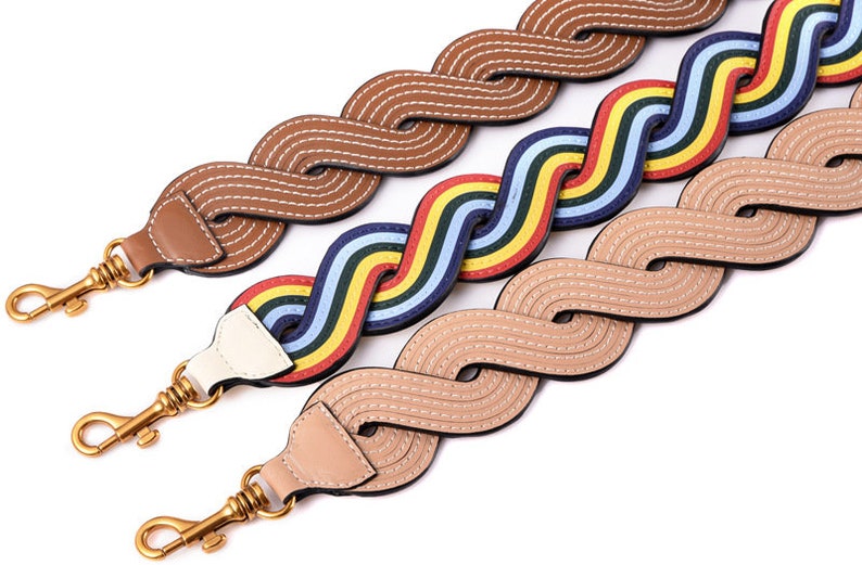 4cm Width 95cm Long Colorful Genuine Leather Purse Strap | Etsy