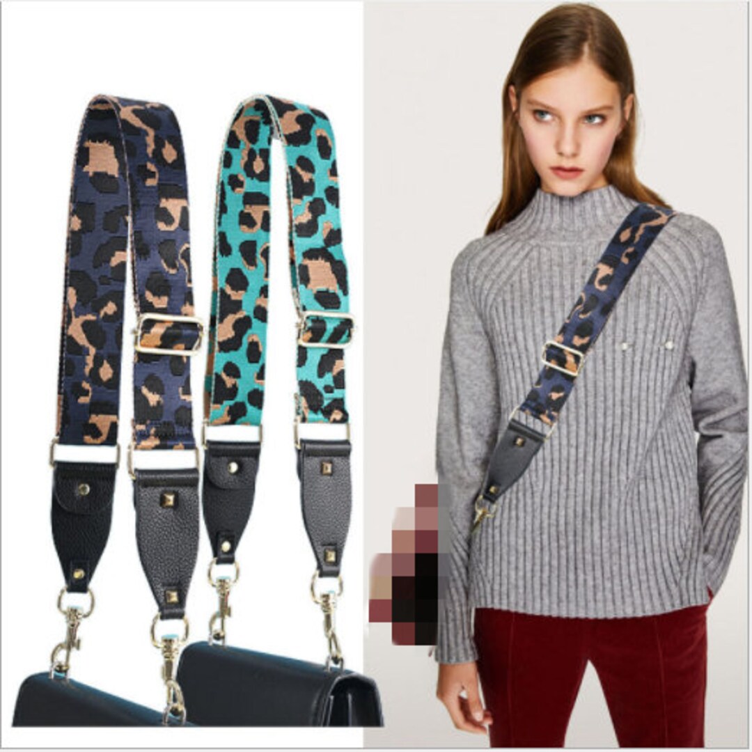 5cm Width Adjustable 92-138cm Leopard Print Purse Strap Belt With ...
