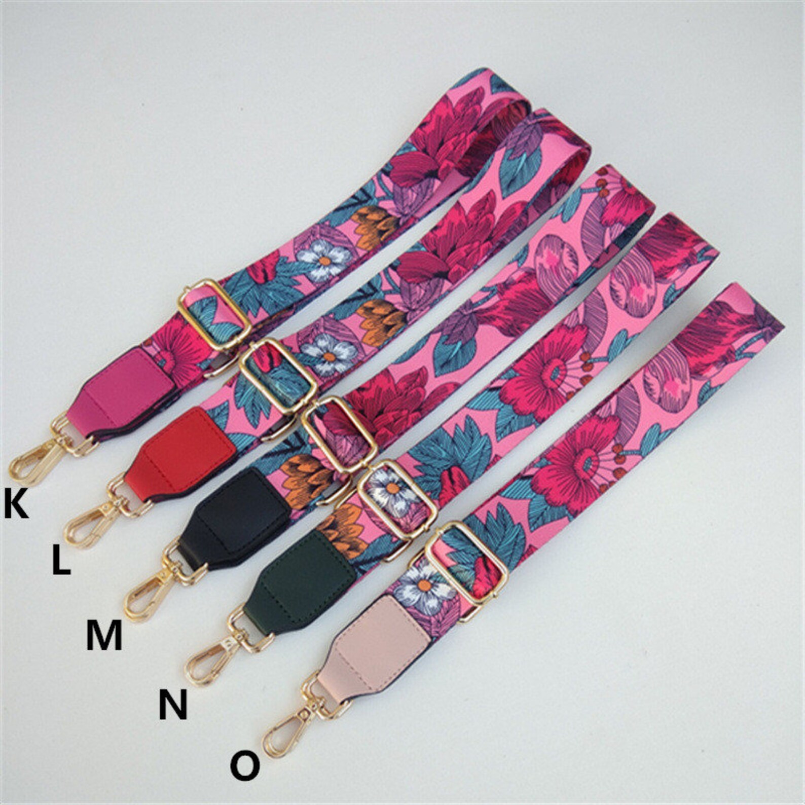 3.8CM Width Adjustable 130cm Flower Purse Strap With Leather - Etsy