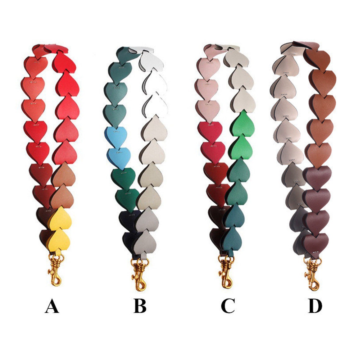 4cm Width 90cm Long Colorful Leather Purse Strap Rainbow | Etsy