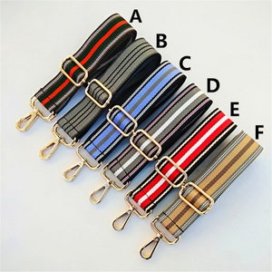 3.8CM Width, Adjustable 51 130CM, Colorful Cotton Stripe Webbing ...