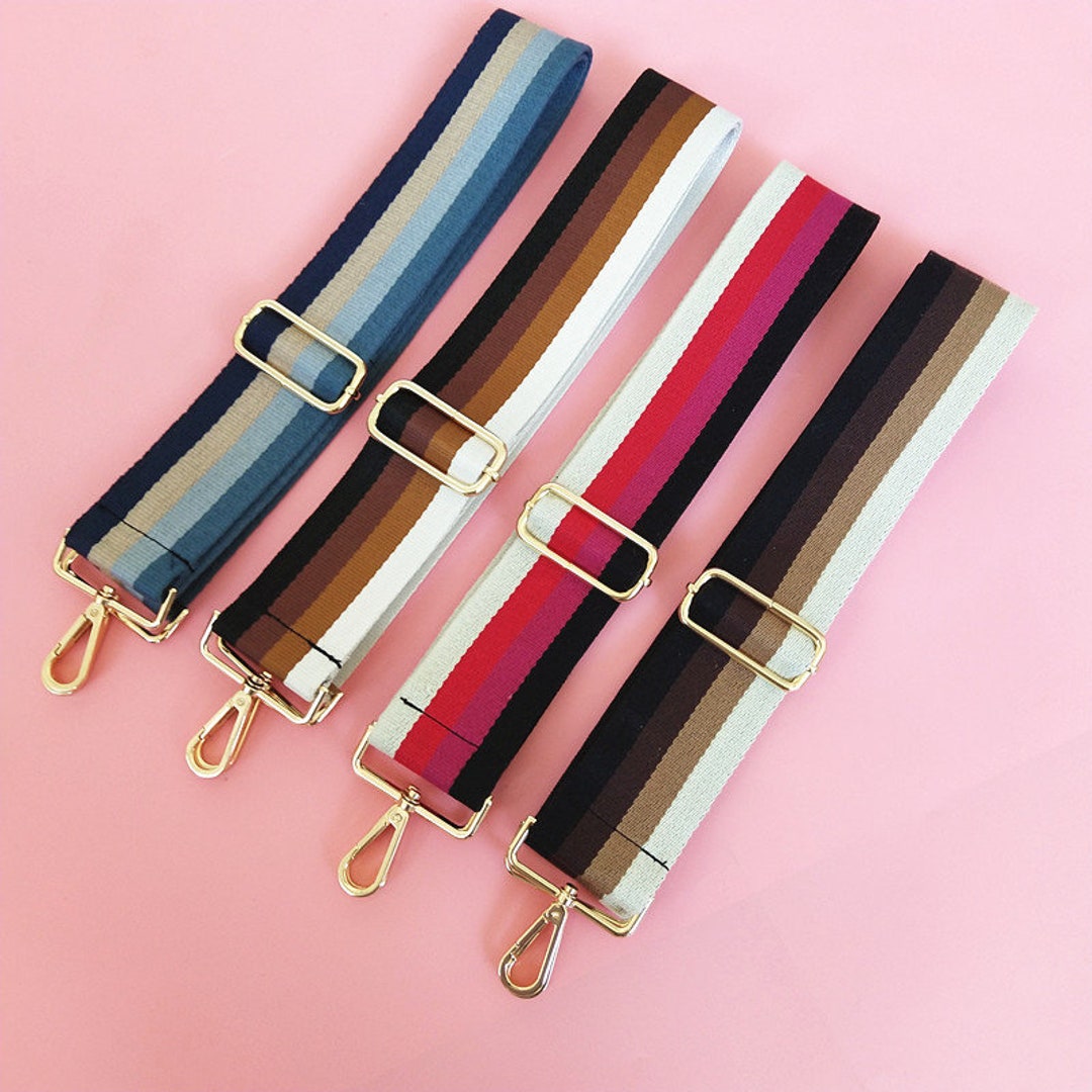 2 5CM Width, Adjustable 130CM, Colorful Cotton Stripe Webbing Shoulder ...
