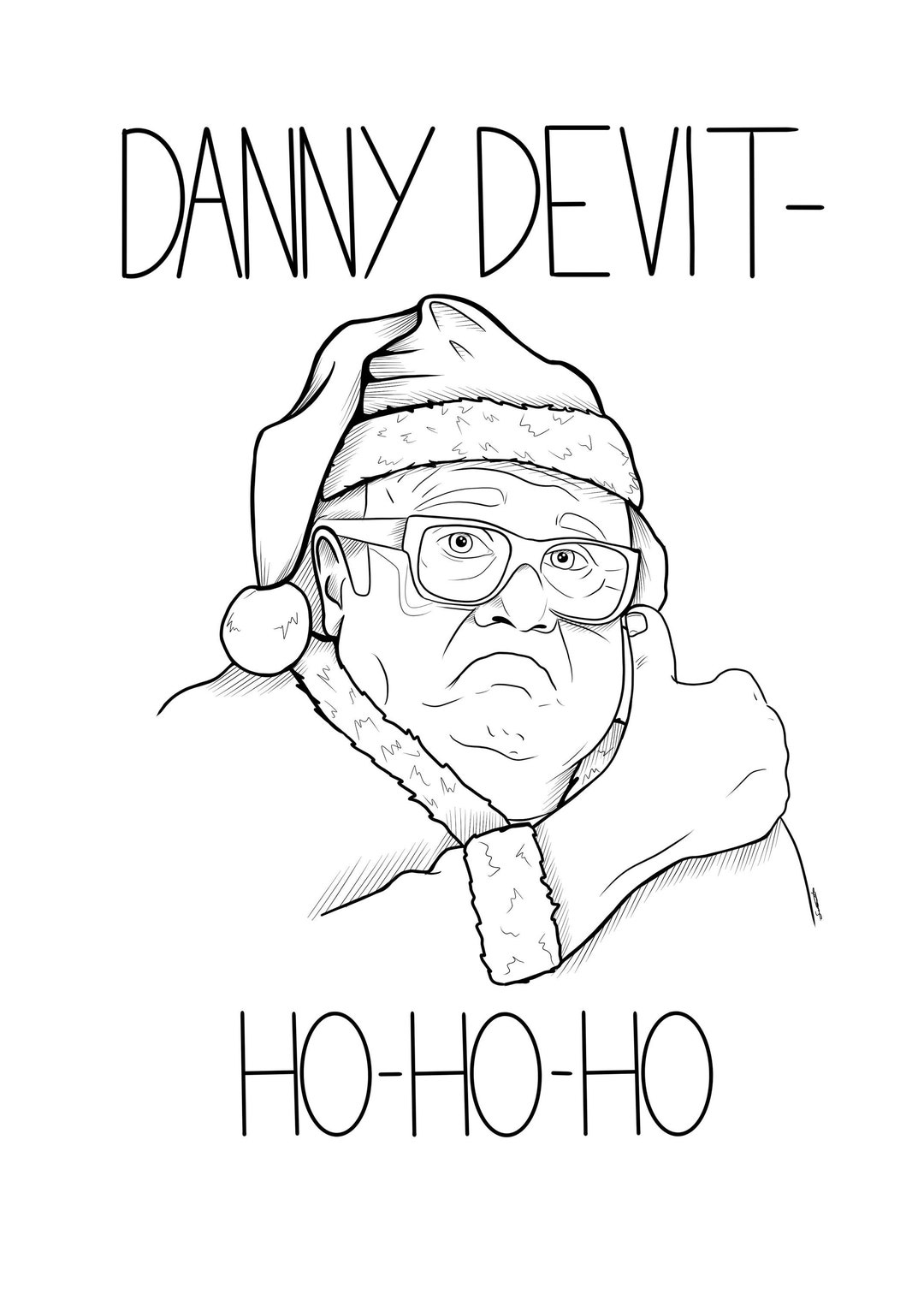 Christmas Card Danny Devito Santa Holiday Pun Card A5 or - Etsy