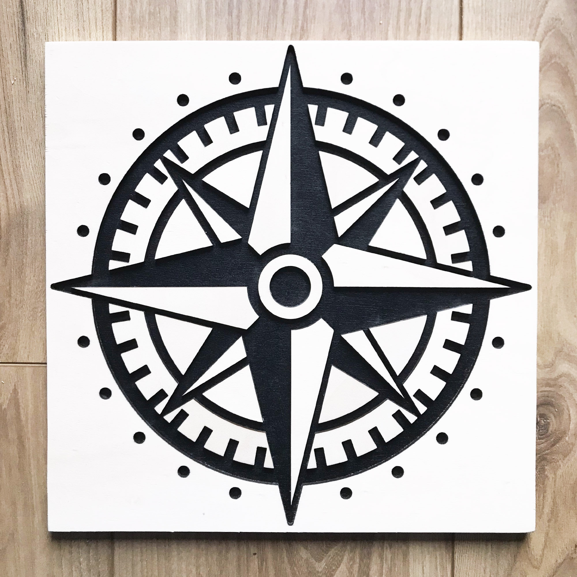 Wooden Compass Logo / Compass Logo / 26 X 26 Cm - Etsy