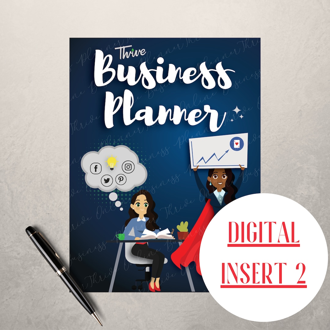 DIGITAL / PRINTABLE Business Planner Insert 2, Small Business Social ...