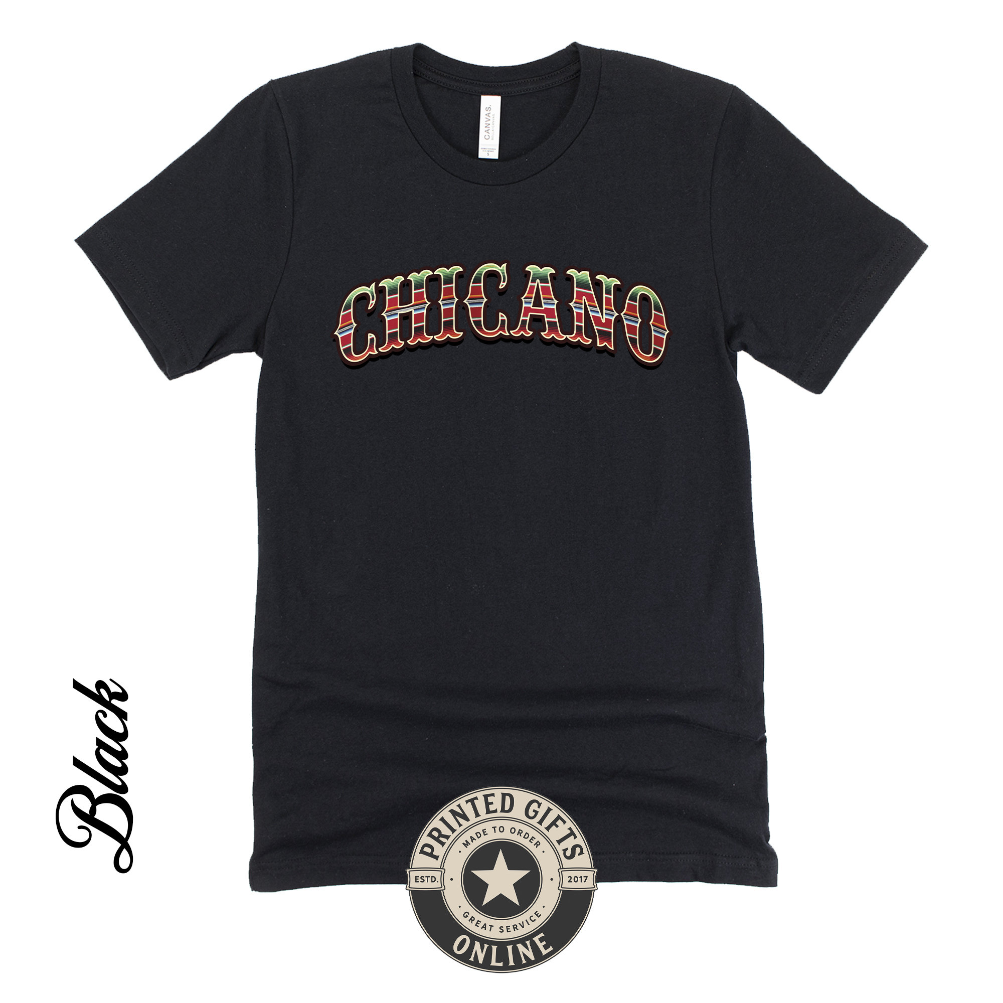 Chicano With Vintage Mexican Serape Background Serape Shirt | Etsy