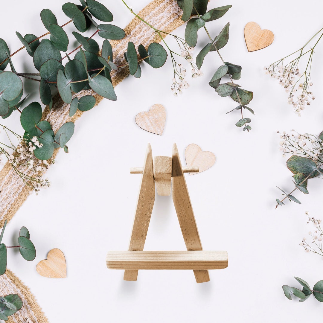Mini Wooden Easel Stand, Wooden Easel, Wedding Decorations, Wedding ...