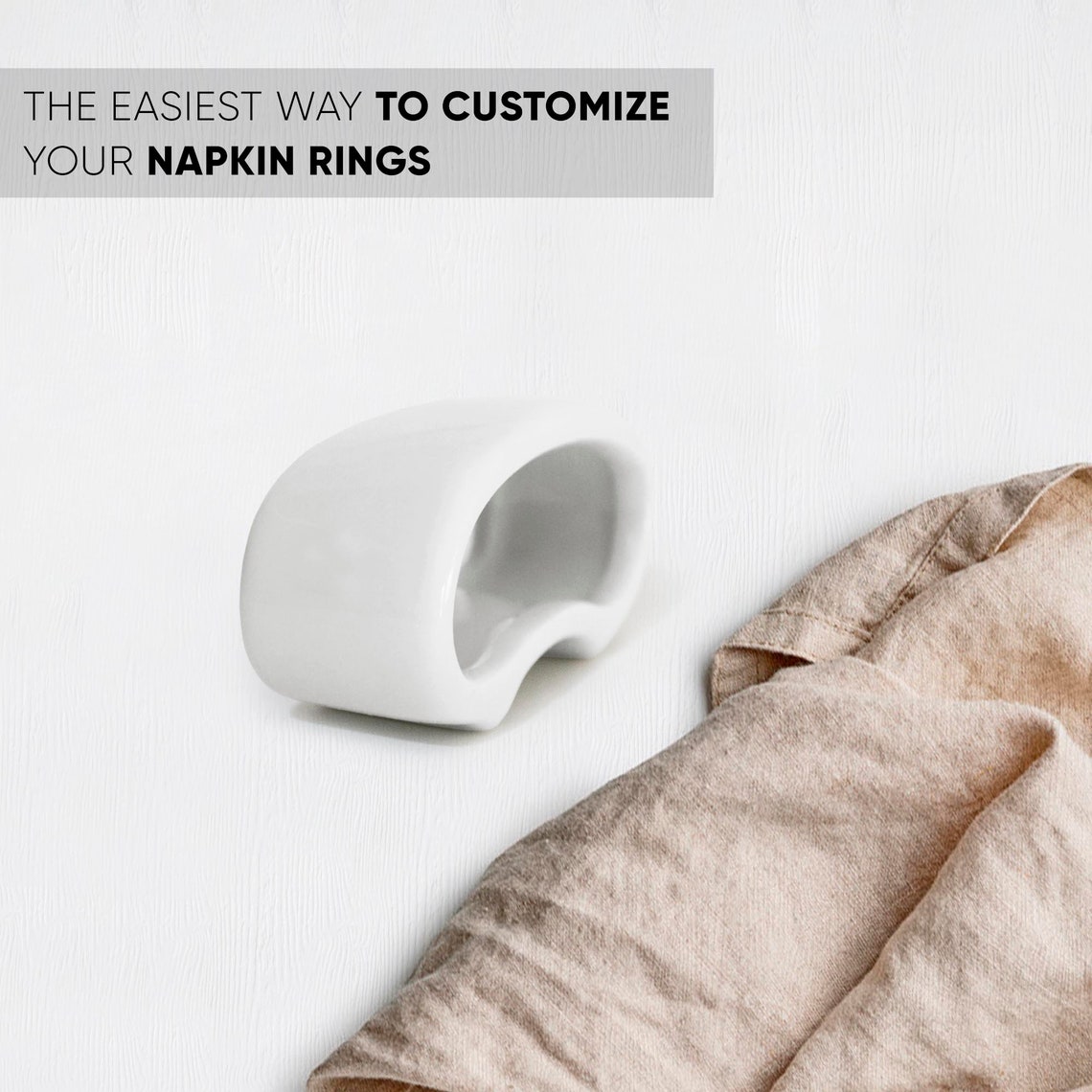 Napkin Rings Personalized Custom Porcelain Napkin Ring - Etsy