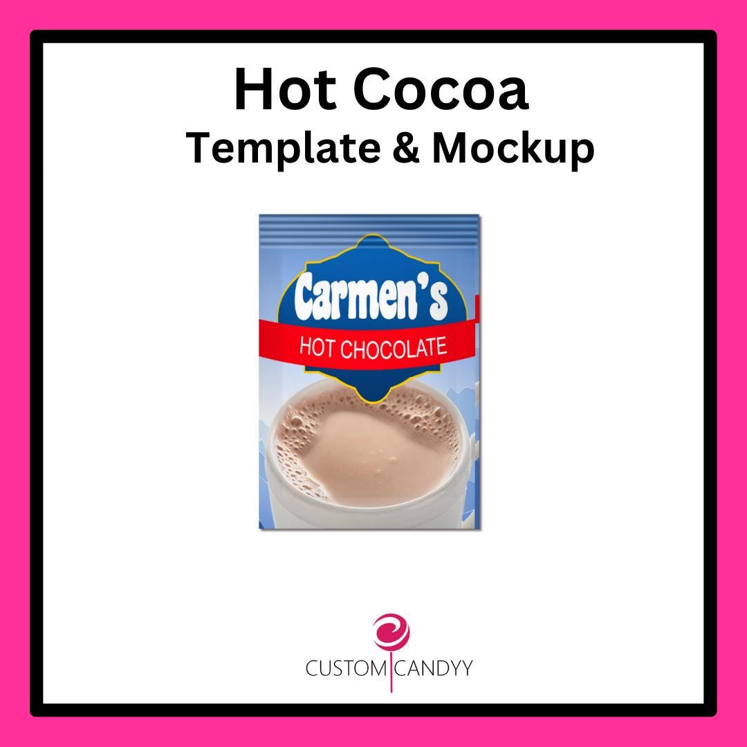 Hot Cocoa Template Digital Template Personalized Party Favor Digital ...