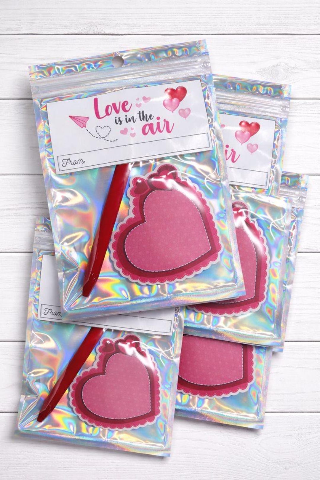 Valentine Heart Sticky Notes Favor | Heart Shaped Notes | Valentine ...
