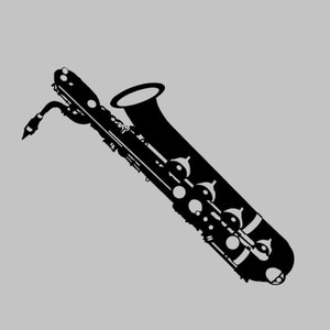 Bari Sax Silhouette Vinyl Decal One Color ANY COLOR! Window Sticker - Etsy