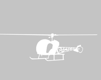Bell Model 47 H-13 Sioux Vinyl Sticker Extreme Detail Side / Military ...