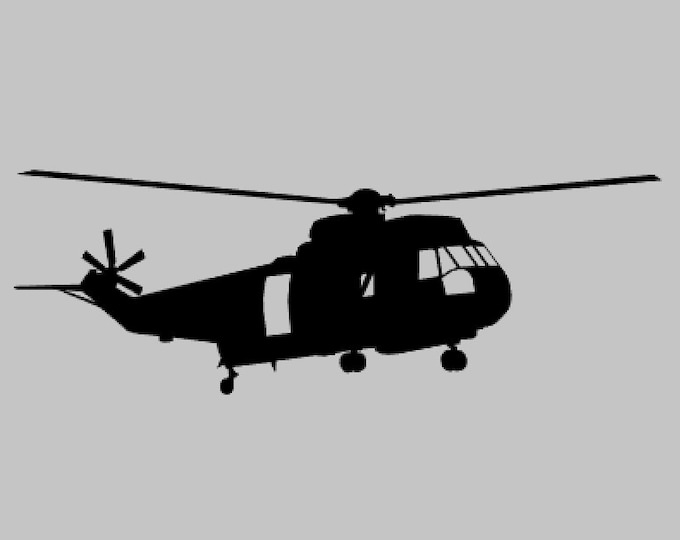 SH-3 Sea King no Hoist Front SH3 Decal, Seaking Sticker, Sikorsky S-61 ...