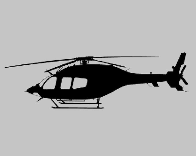 B429 Helicopter Vinyl Decal Silhouette One Color ANY COLOR Window ...