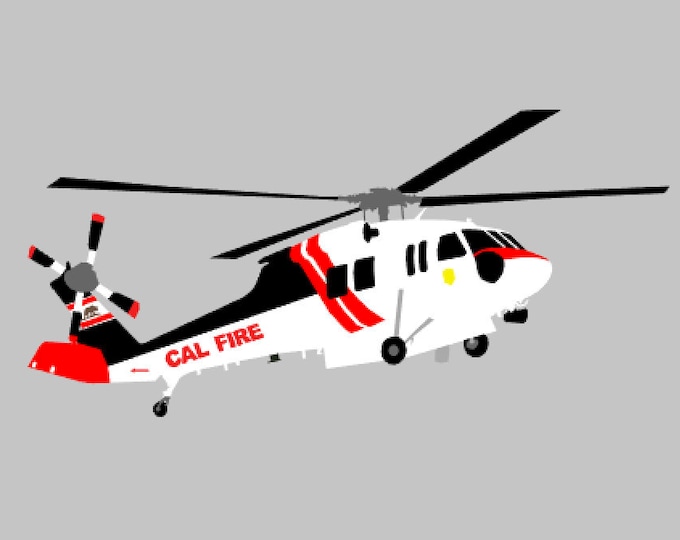 S-70 Fire Hawk Helicopter Calfire Hand Assembled Multi-colored Hand ...