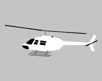 Helicopter Pilot Decal Sticker for Car Window 7.0 Inch BG 250 - Etsy