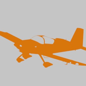 RV-9A Airplane Silhouette Vinyl Decal One Color ANY COLOR! Window ...