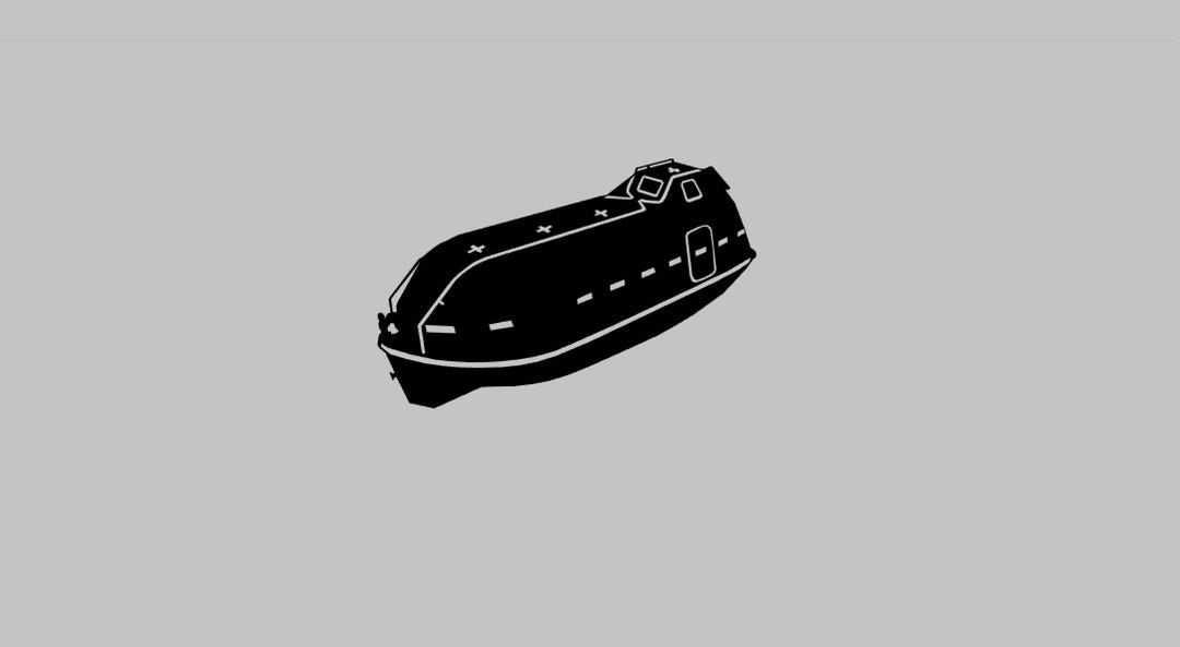 Lifeboat Silhouette Vinyl Decal One Color ANY COLOR! Window Sticker - Etsy