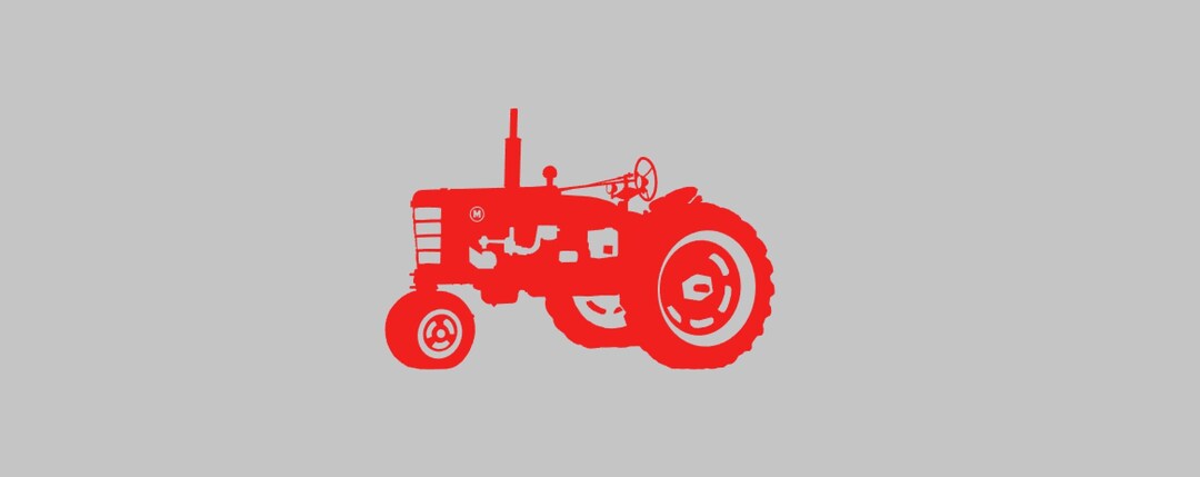 Farmall M Tractor Silhouette Vinyl Decal One Color ANY COLOR! Window ...