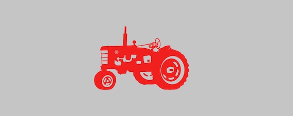 Farmall M Tractor Silhouette Vinyl Decal One Color ANY COLOR | Etsy