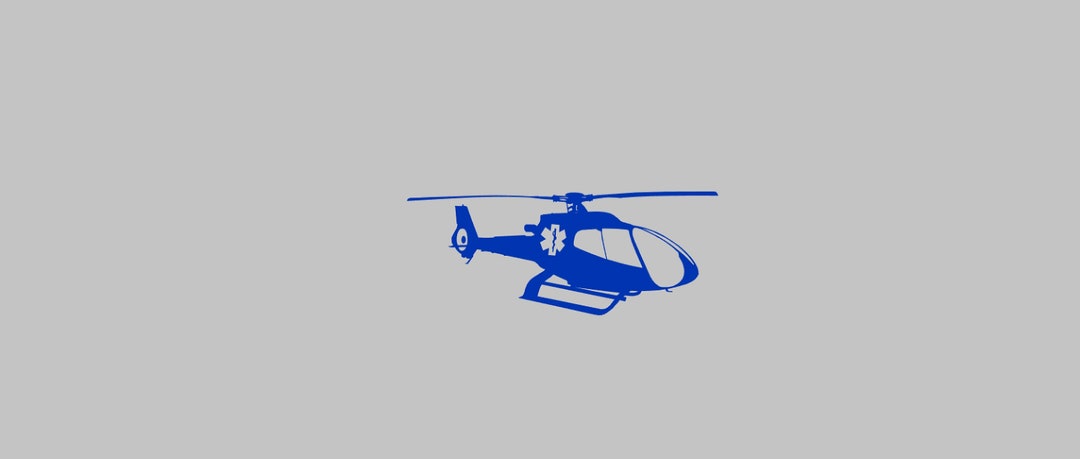 EC-130 HEMS Helicopter Silhouette Vinyl Decal One Color Any COLOR ...