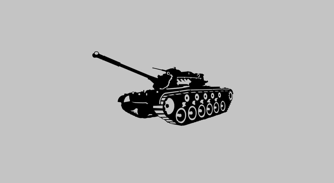 M48 Patton Silhouette Vinyl Decal One Color ANY COLOR! Window Sticker ...