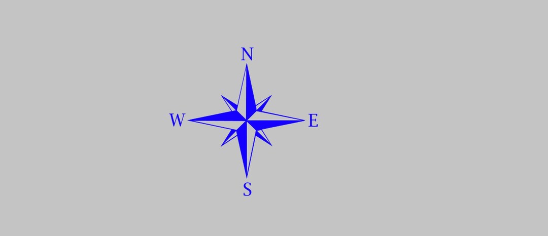 Aviation Compass Rose Vinyl Decal One Color ANY COLOR! Window Sticker ...