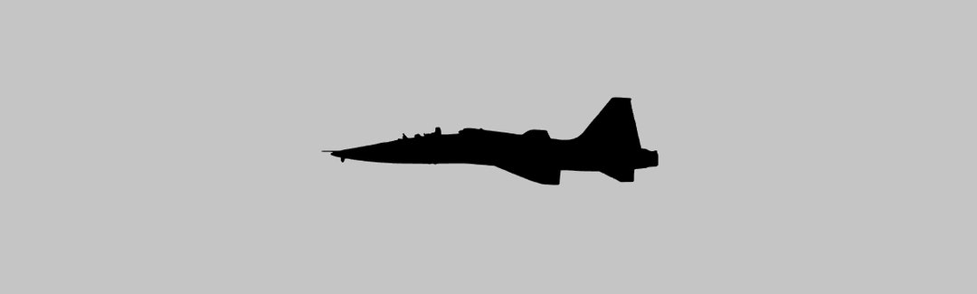 T-38 Jet Aircraft Silhouette Vinyl Decal One Color ANY COLOR! Window ...