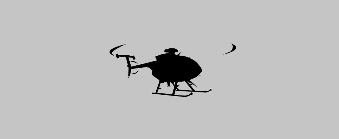 MD500 E Helicopter Silhouette Vinyl Decal One Color ANY COLOR! Window ...
