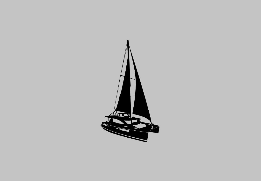 Catamaran Silhouette Vinyl Decal One Color ANY COLOR! Window Sticker - Etsy