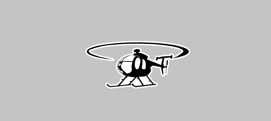 MD500E Helicopter Silhouette in Flight Vinyl Decal One Color ANY COLOR ...
