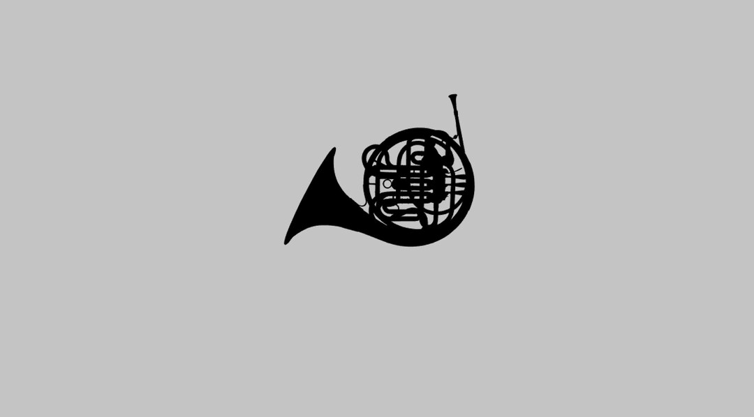 French Horn Silhouette Vinyl Decal One Color ANY COLOR! Window Sticker ...