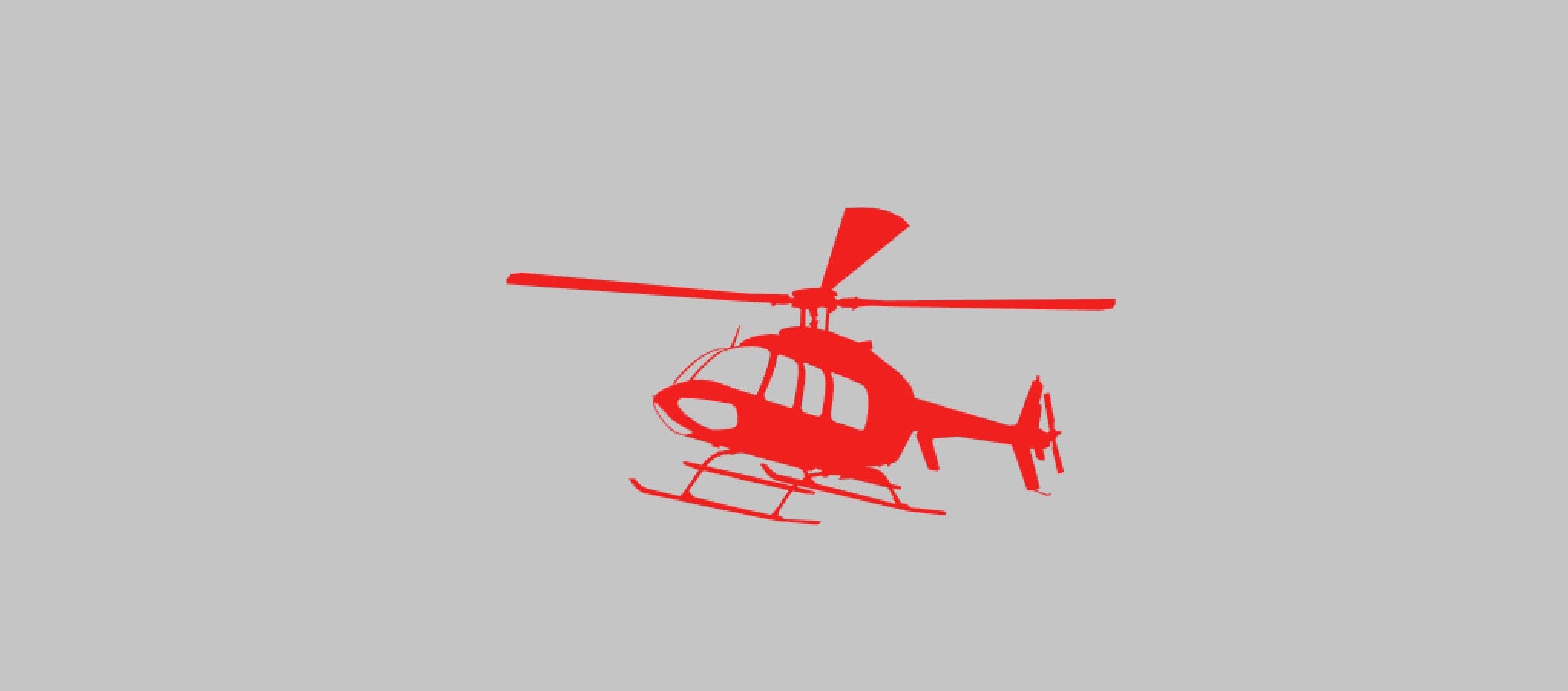 B407 Helicopter Silhouette Vinyl Decal One Color ANY COLOR - Etsy