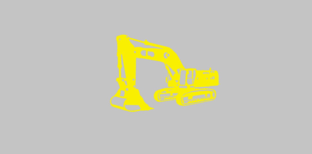 395 Excavator Silhouette Vinyl Decal One Color ANY COLOR! Window ...