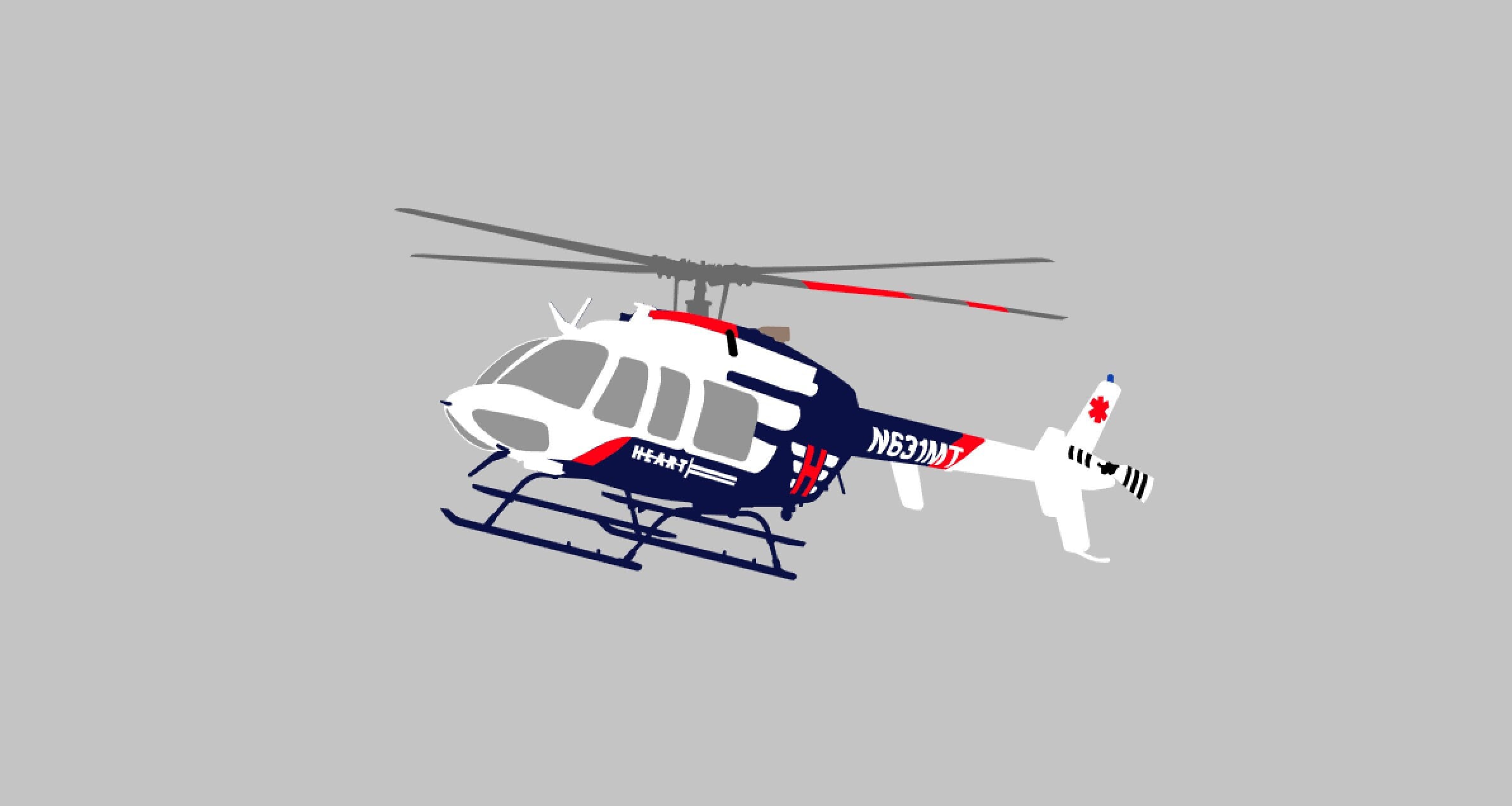 B407 HEMS Helicopter Hand-assembled VIP Multi-colored Vinyl Decal ...