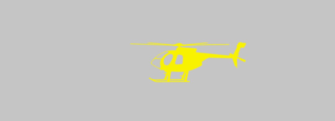 MD500E Helicopter Side View Silhouette Vinyl Decal One Color ANY COLOR ...