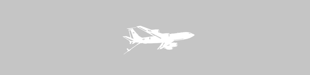 KC-135 Jet Aircraft Silhouette Vinyl Decal One Color ANY COLOR! Window ...