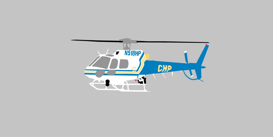 CHP H125 Helicopter Hand Assembled Multi-colored VIP Vinyl Decal Window ...