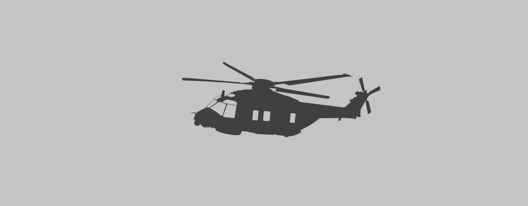 NH-90 Helicopter Silhouette Vinyl Decal One Color ANY COLOR! Window ...