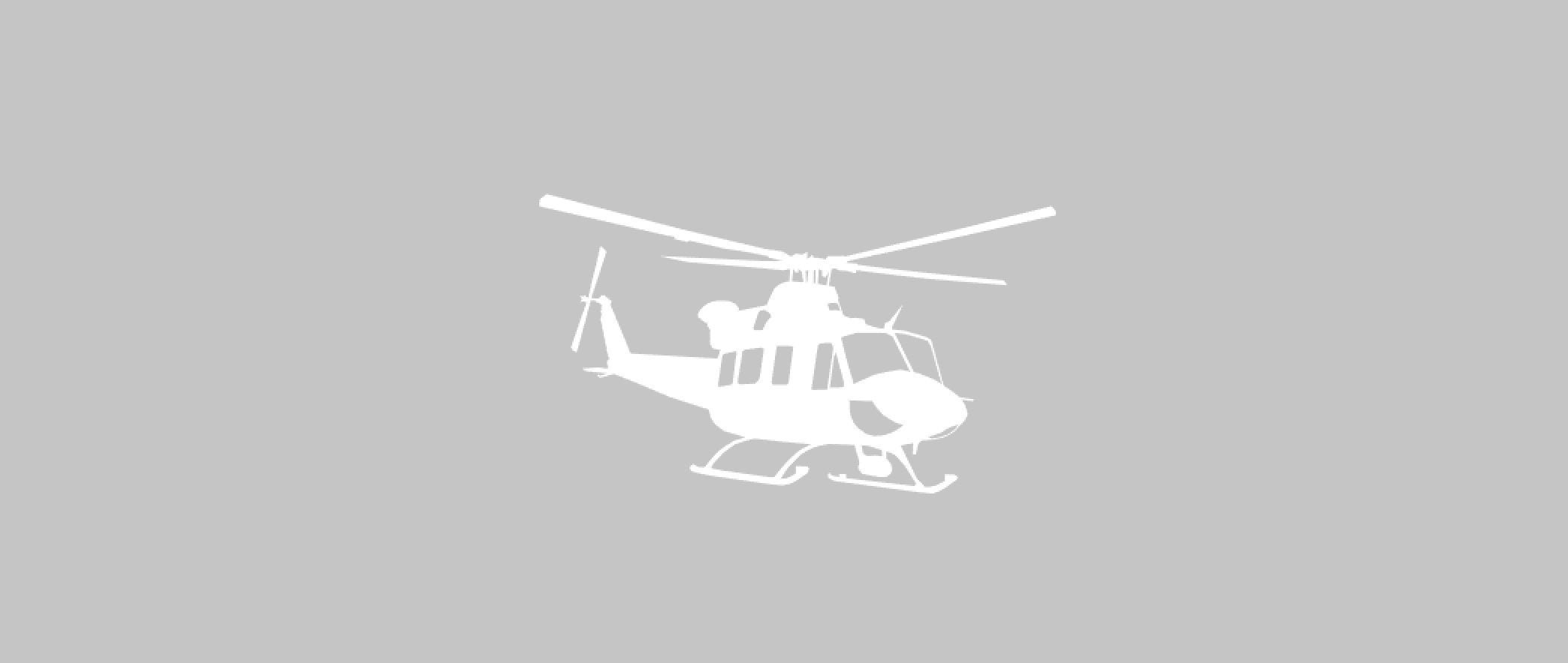 B412 Helicopter Silhouette Vinyl Decal One Color ANY COLOR! Window ...