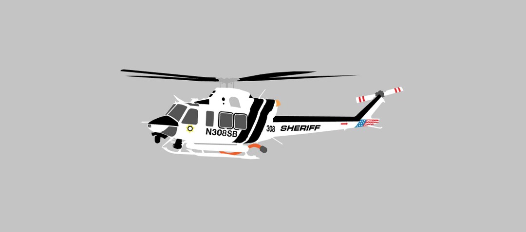 San Bernardino Sheriffs Department B412EXP Helicopter Rescue 308 Hand ...