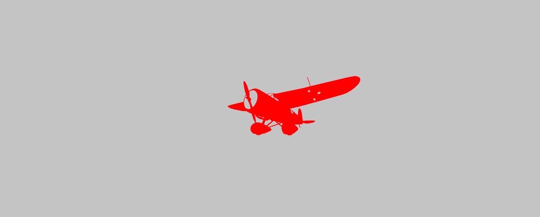 Vega 5 Airplane Silhouette Vinyl Decal- One Color ANY COLOR! Window ...