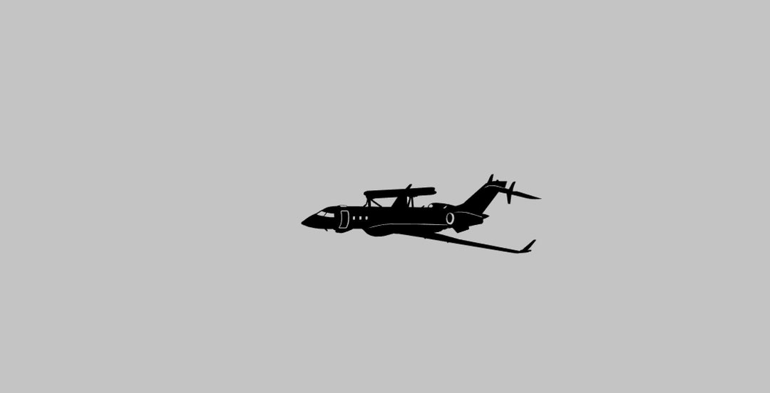 Globaleye AEW&C Silhouette Vinyl Decal One Color ANY COLOR! Window ...