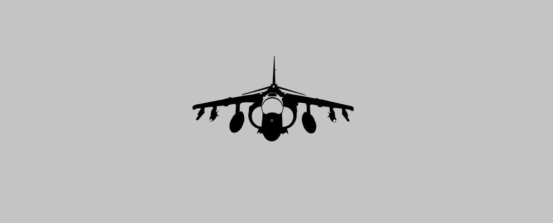 AV-8B Harrier II Jet Aircraft Silhouette Vinyl Decal One Color ANY ...