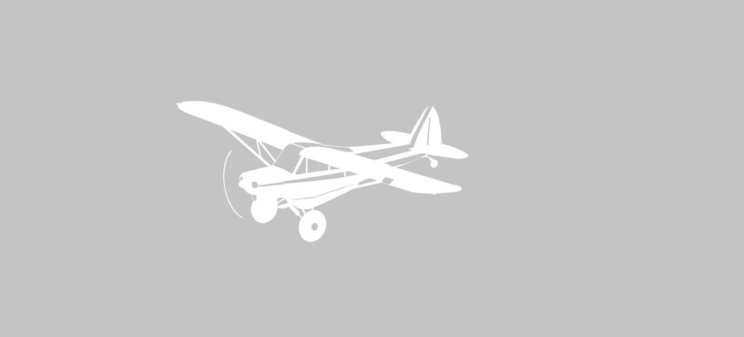 Super Cub Airplane Silhouette Vinyl Decal One Color Any COLOR! Window ...
